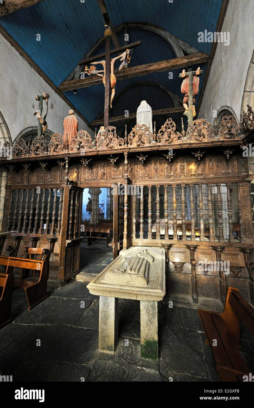 France Finistere Saint Herbot late Gothic chapel of St Herbot chancel ...