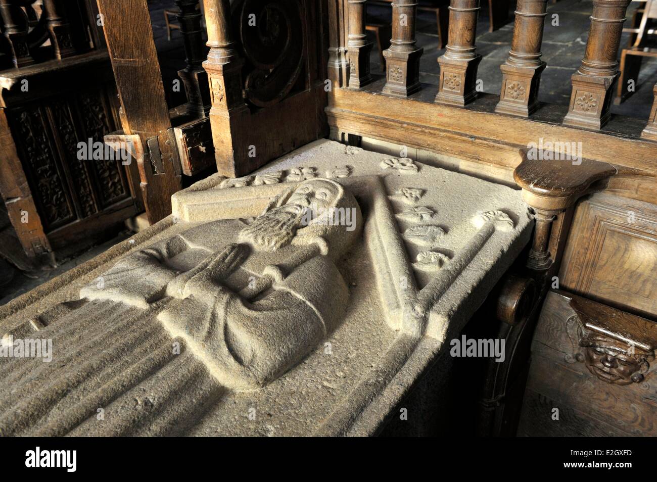 France Finistere Saint Herbot late Gothic chapel of St Herbot Stock ...