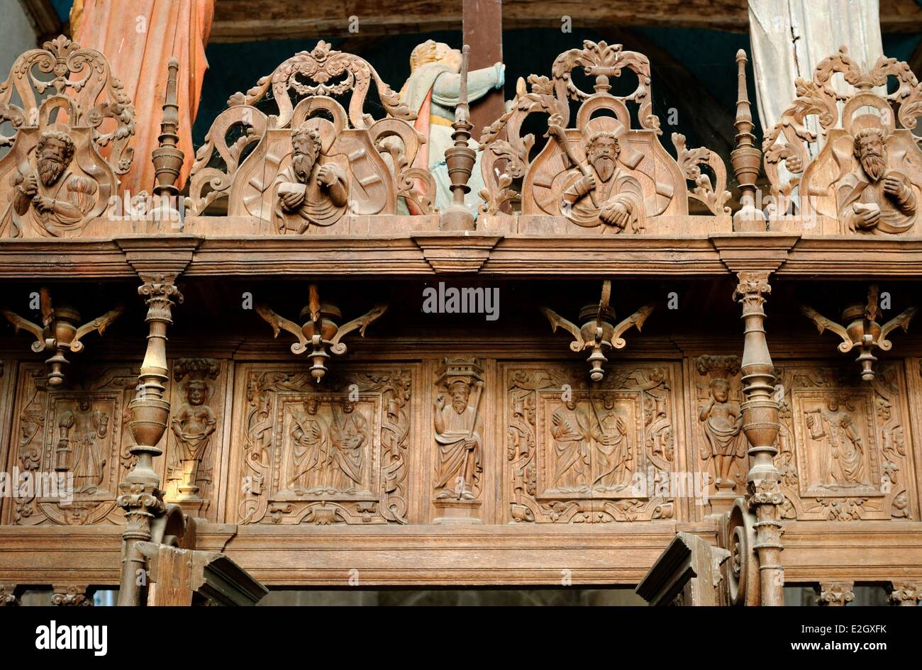 France Finistere Saint Herbot late Gothic chapel of St Herbot chancel ...