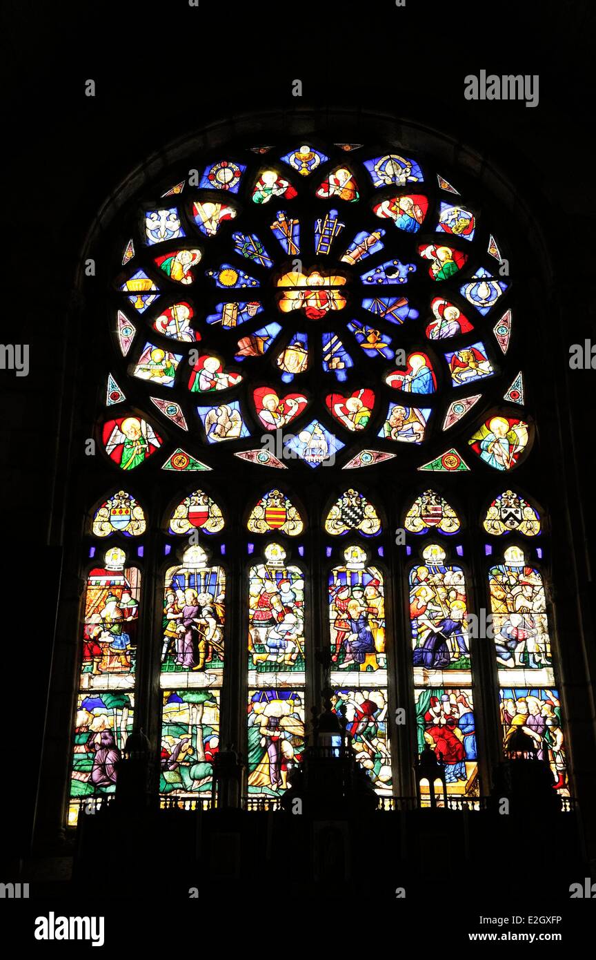 France Finistere Saint Herbot late Gothic chapel of St Herbot Stock ...