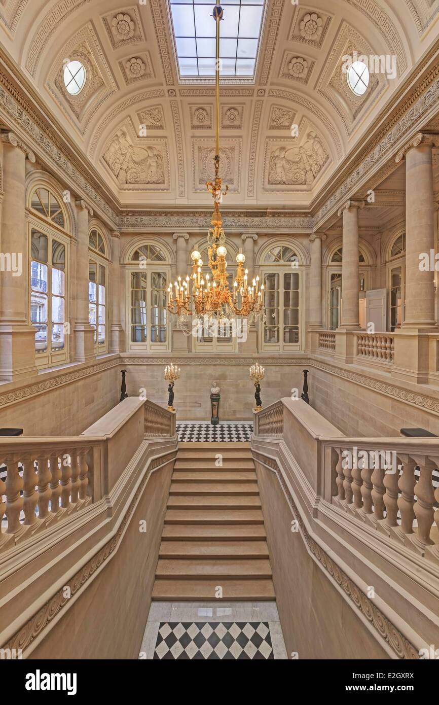 France Paris Palais Royal Constitutional Council great staircase Stock ...