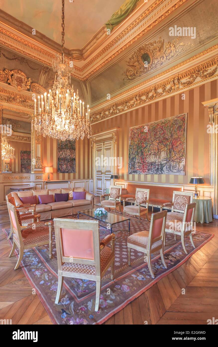 France Paris Quai d'Orsay hotel of Foreign Ministry billiard room Stock ...