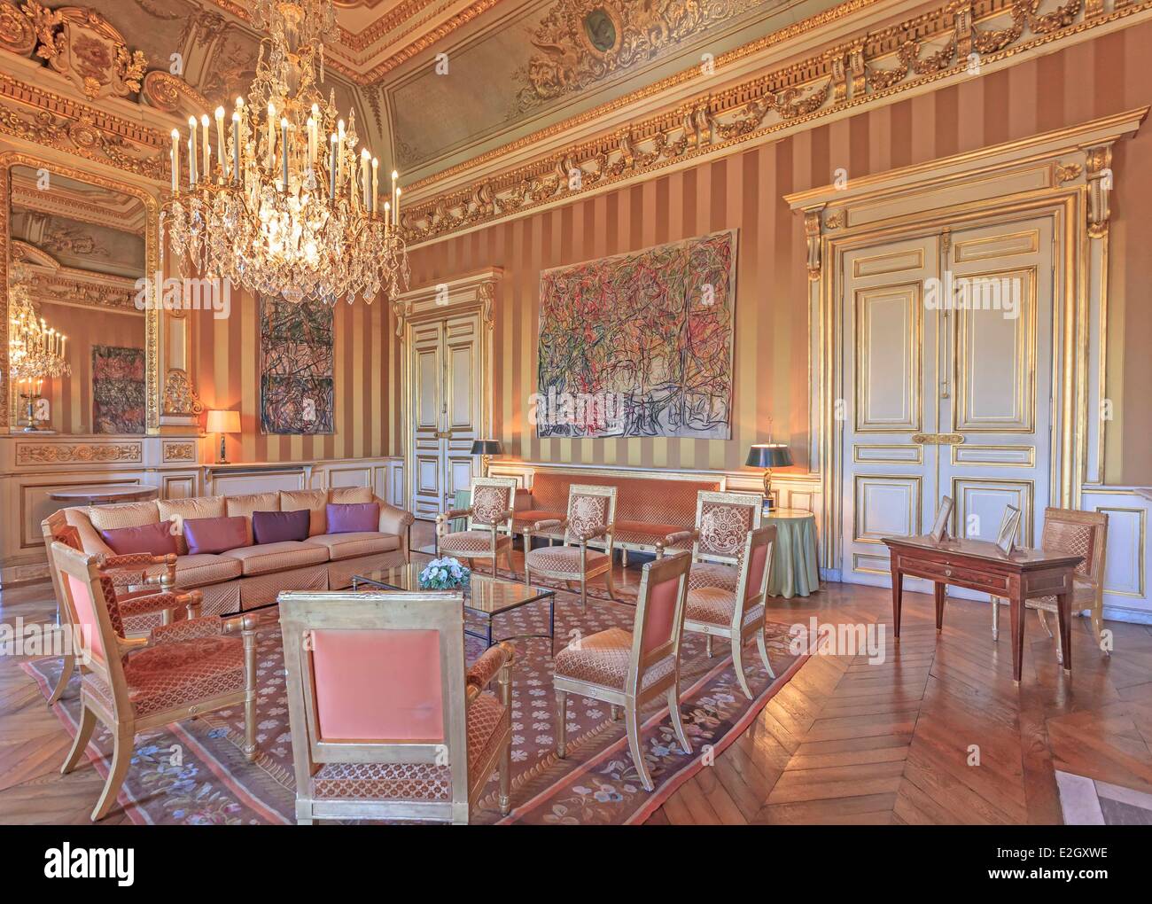 France Paris Quai d'Orsay hotel of Foreign Ministry billiard room Stock ...