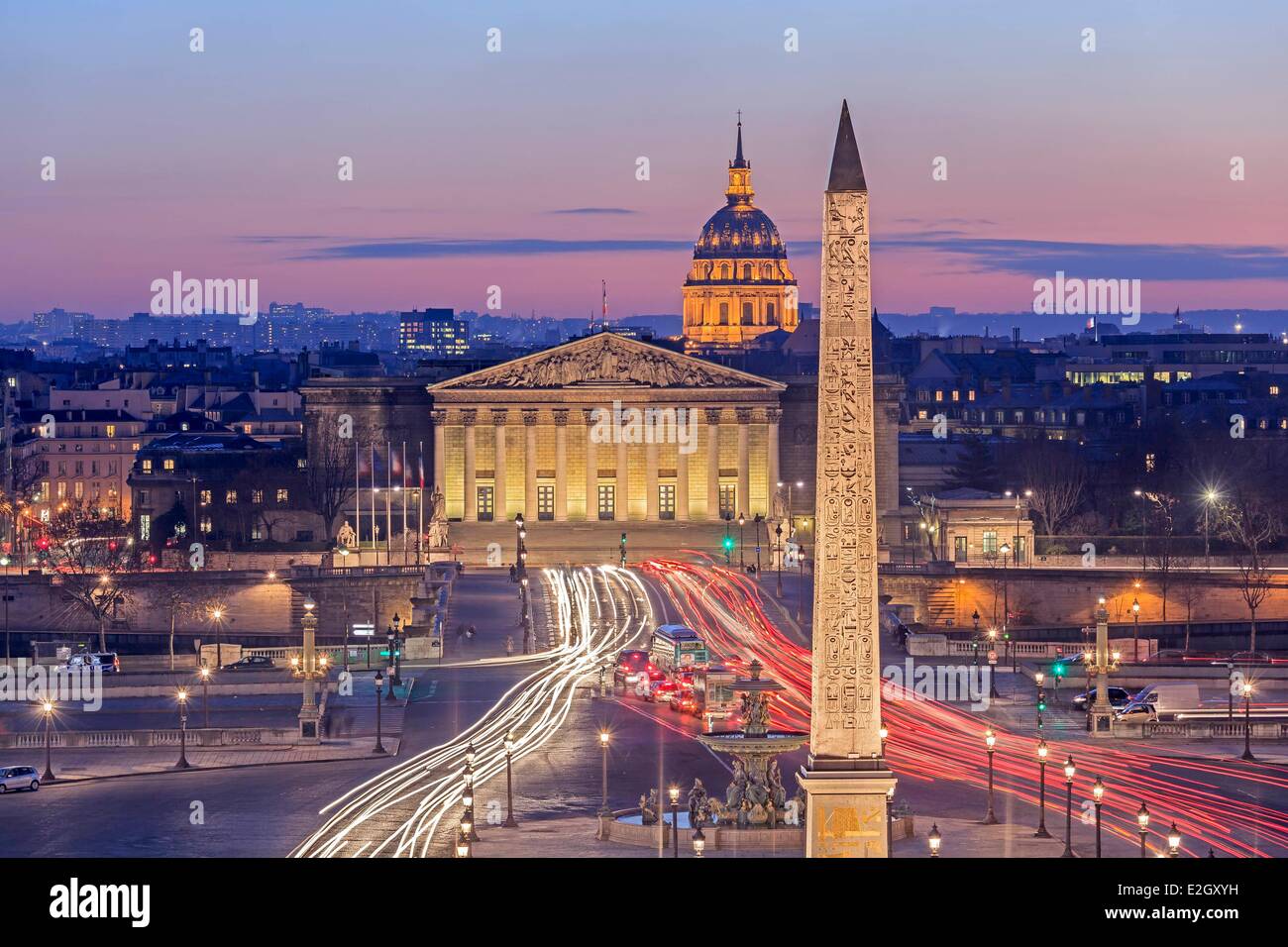 France Paris Place de la Concorde Obelisk French National Assembly ...
