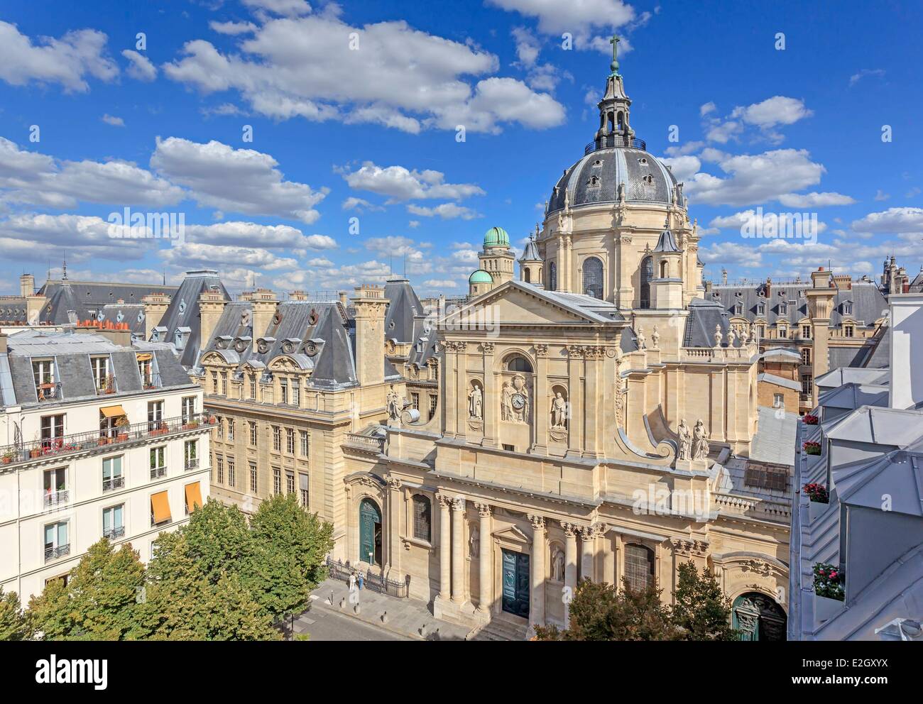France Paris Latin quarter church of Sorbonne Stock Photo - Alamy