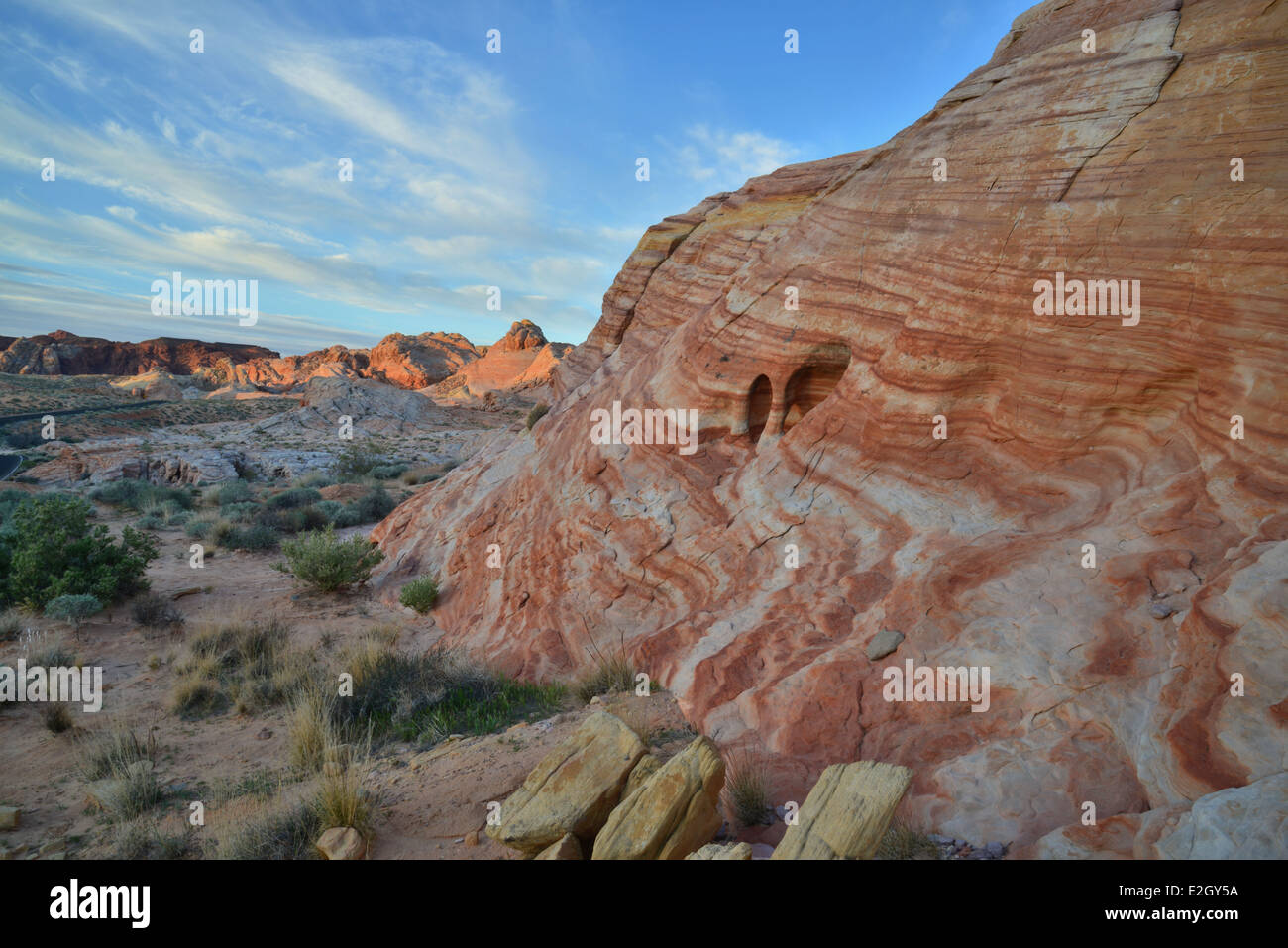 Colorful sandstone in Valley of Fire State Park north of Las Vegas in ...