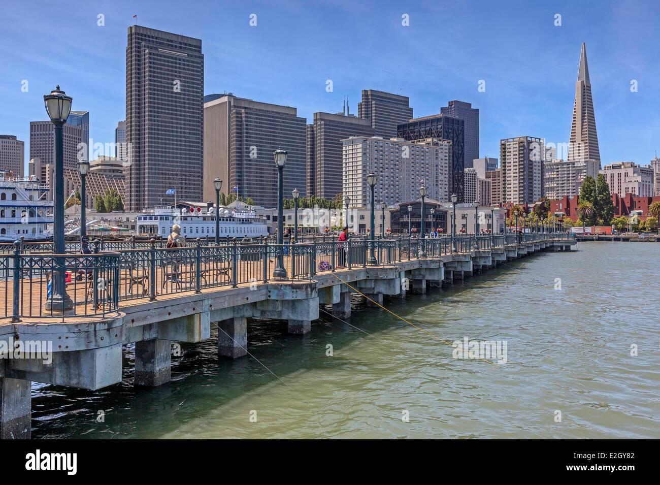 United States California San Francisco Embarcadero waterfront and ...