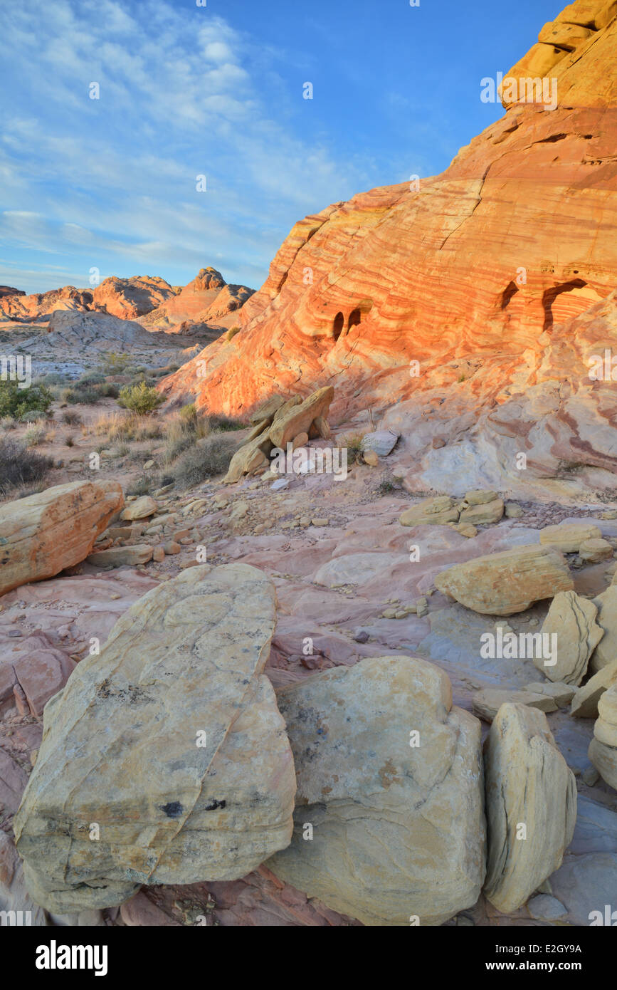 Colorful sandstone in Valley of Fire State Park north of Las Vegas in ...