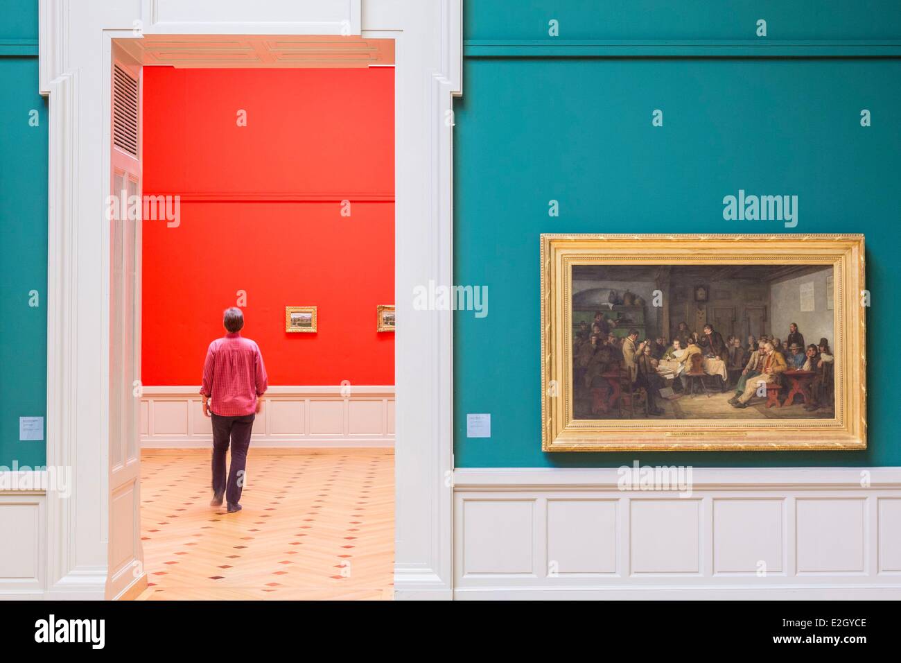 Switzerland Geneva art and history museum opened in 1910 painting by ...