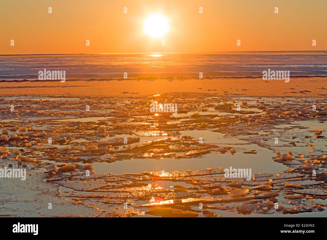United States Alaska Arctic National Wildlife Refuge Kaktovik frozen ...