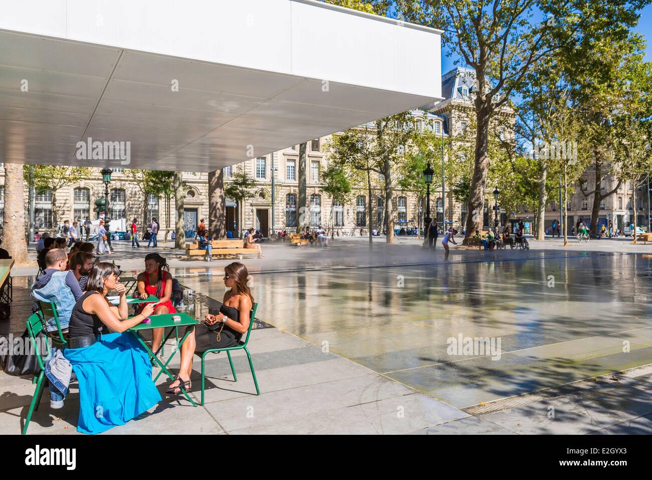 France Paris Place de la Republique square renovated in 2013 Stock ...