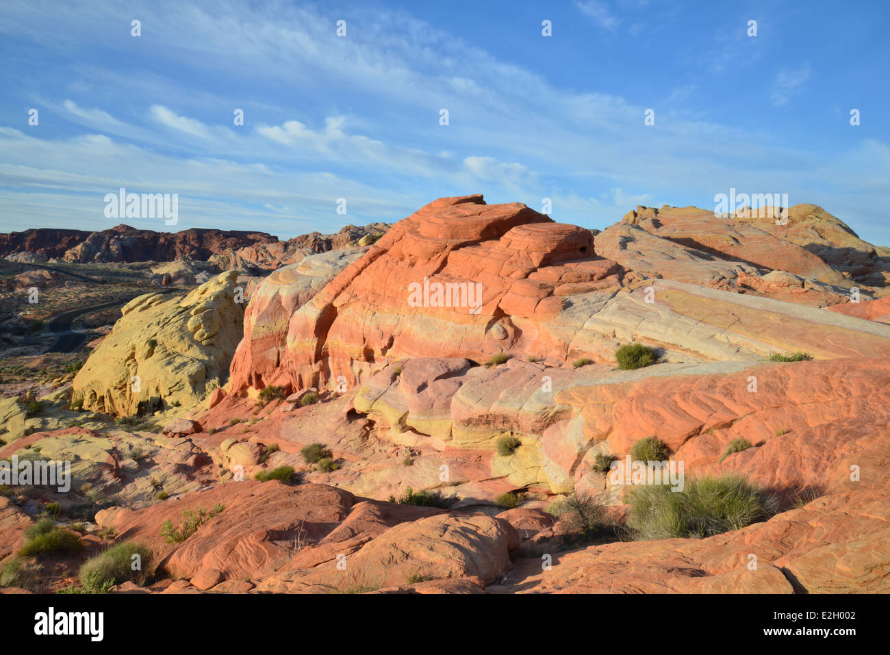 Colorful sandstone in Valley of Fire State Park north of Las Vegas in ...