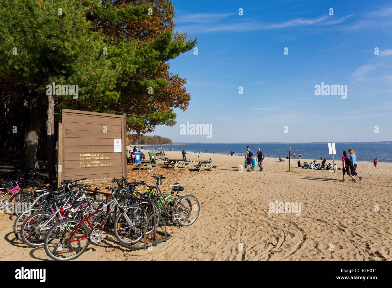 Canada Quebec province Laurentides Oka National Park beach on north ...