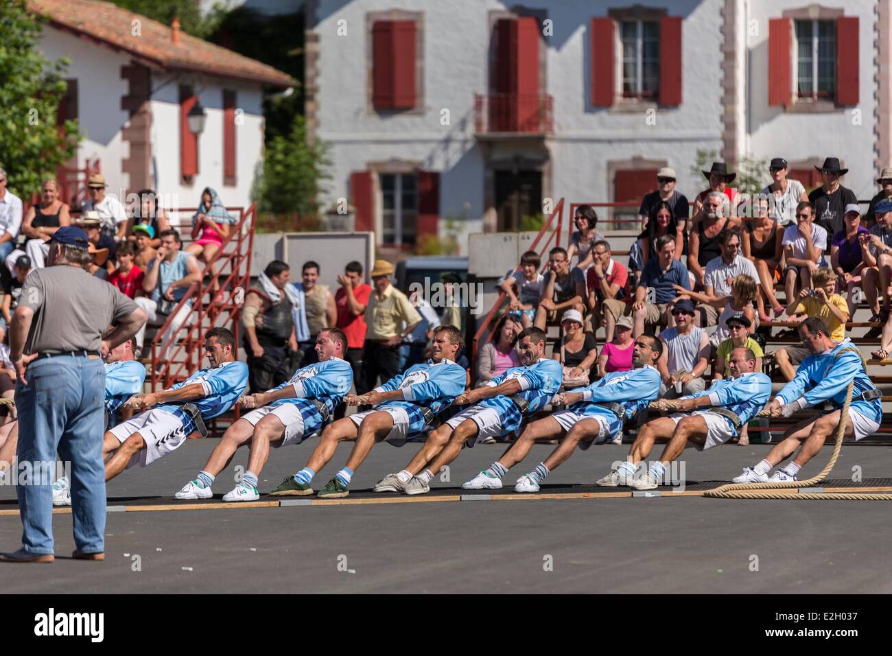 France Pyrenees Atlantiques Saint Etienne de Baigorry Force Basque race ...