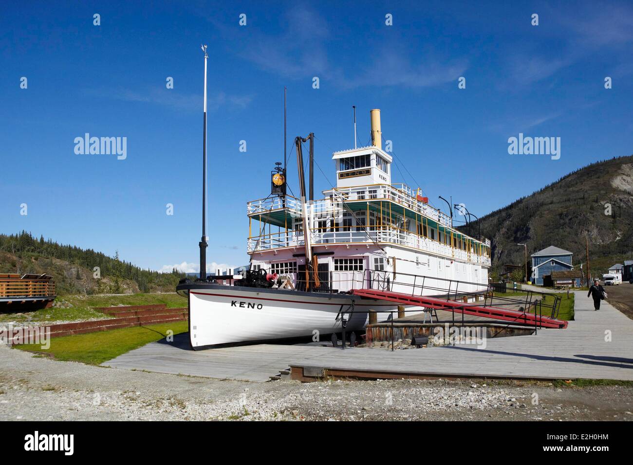 Canada Yukon province Dawson historical steamer boat Keno Stock Photo ...