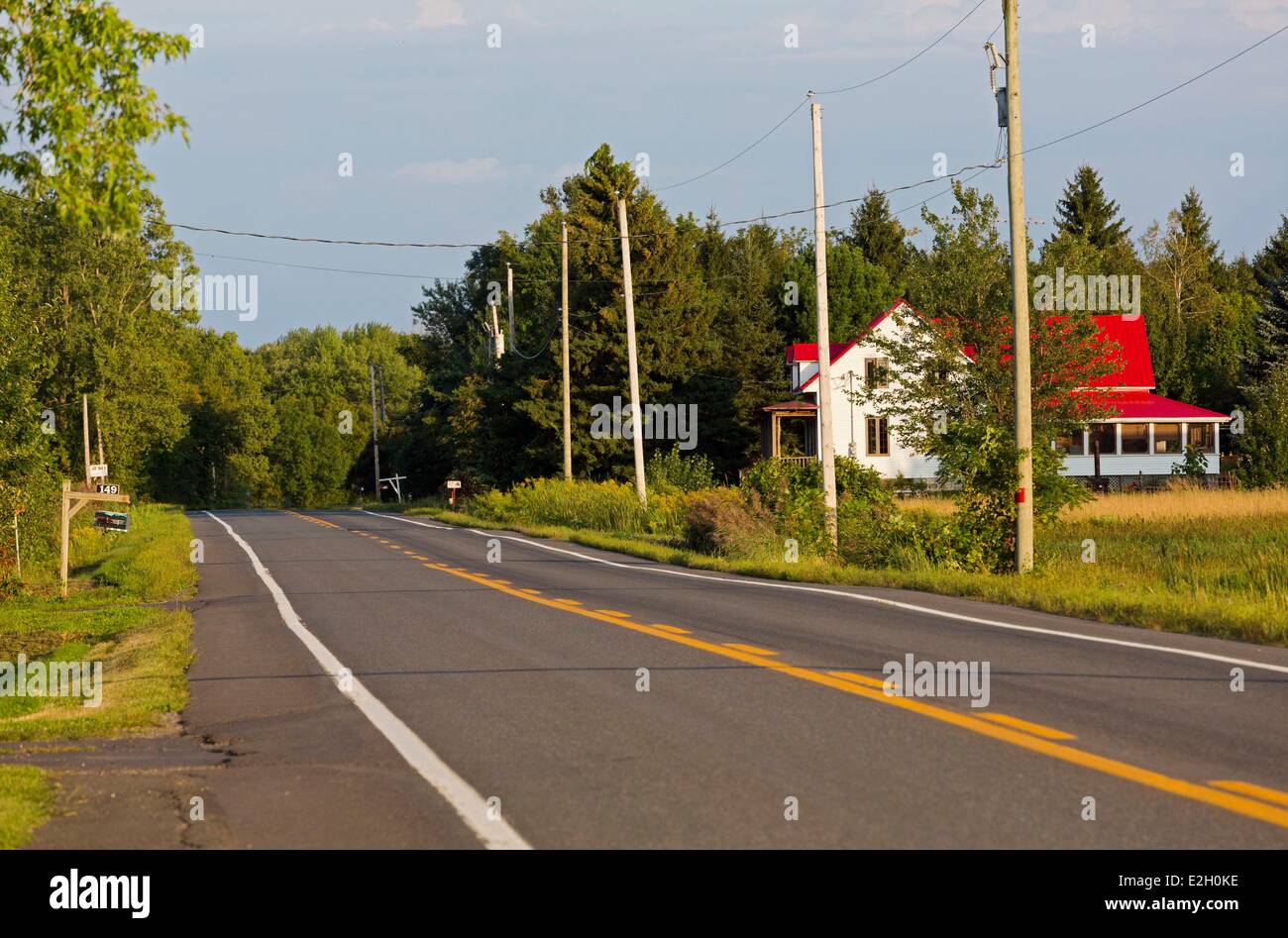 Canada Quebec province Centre du Quebec region landscape along Route ...