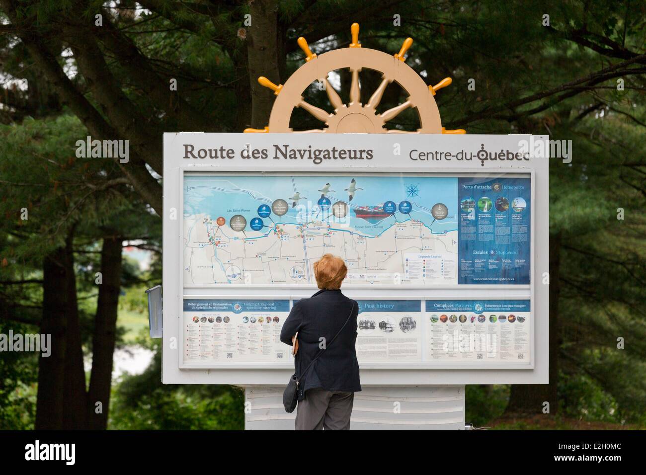 Canada Quebec province Centre du Quebec region Navigators' Route Stock ...