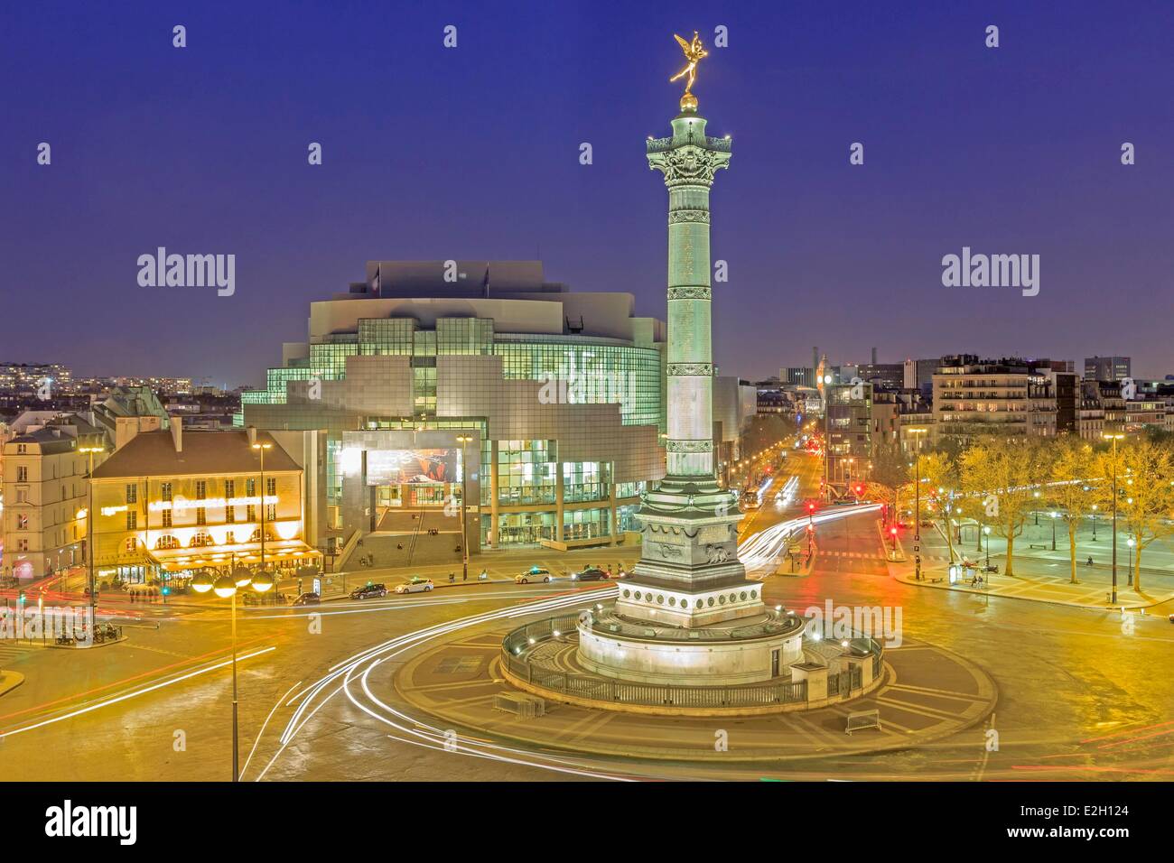 France Paris Place de la Bastille July Column (Colonne de Juillet) and ...