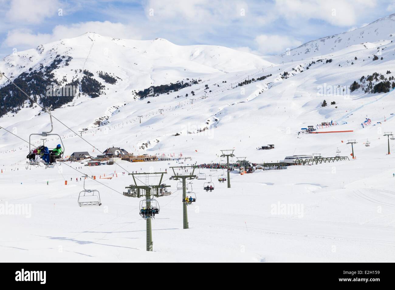 Spain Catalonia Lleida province Aran valley winter resort of Baqueira ...