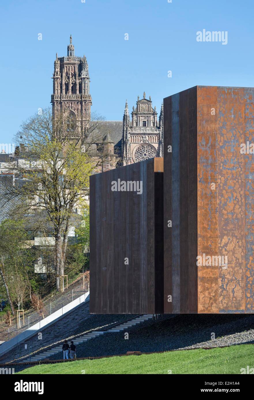 France Aveyron Rodez Soulages Museum designed by Catalan architects RCR ...