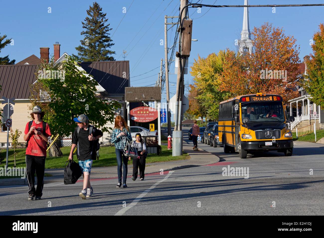 Canada Quebec Province School Bus High Resolution Stock Photography and ...