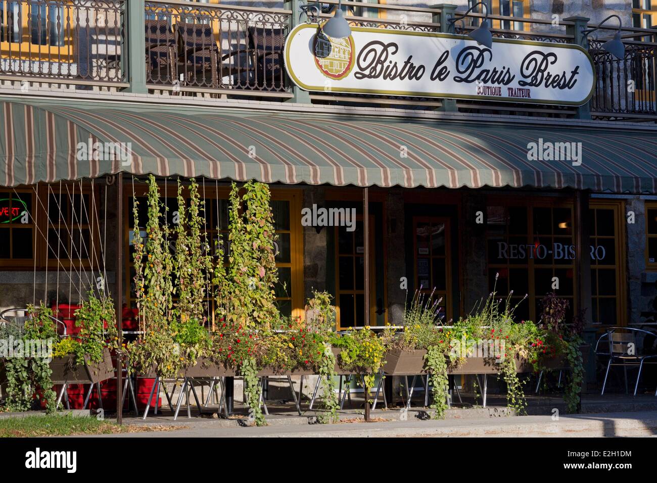Canada Quebec province Centre du Quebec region Warwick cafe terrace ...