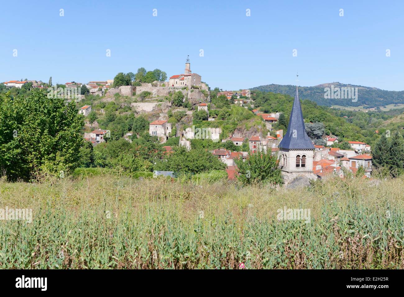 France Puy de Dome Champeix village Stock Photo - Alamy