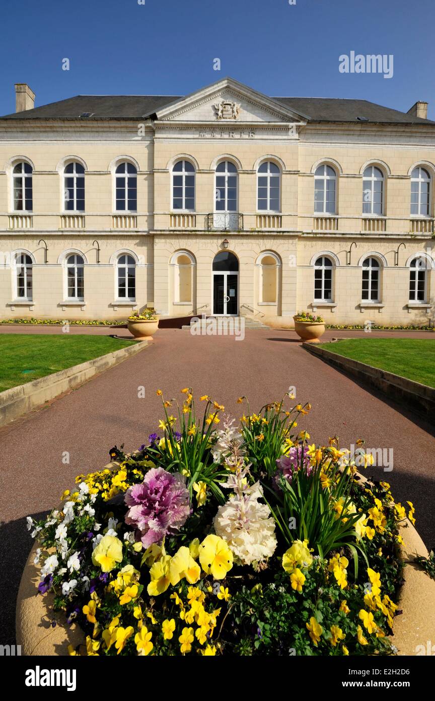 France Pas de Calais Montreuil sur Mer city hall flowered terracotta ...