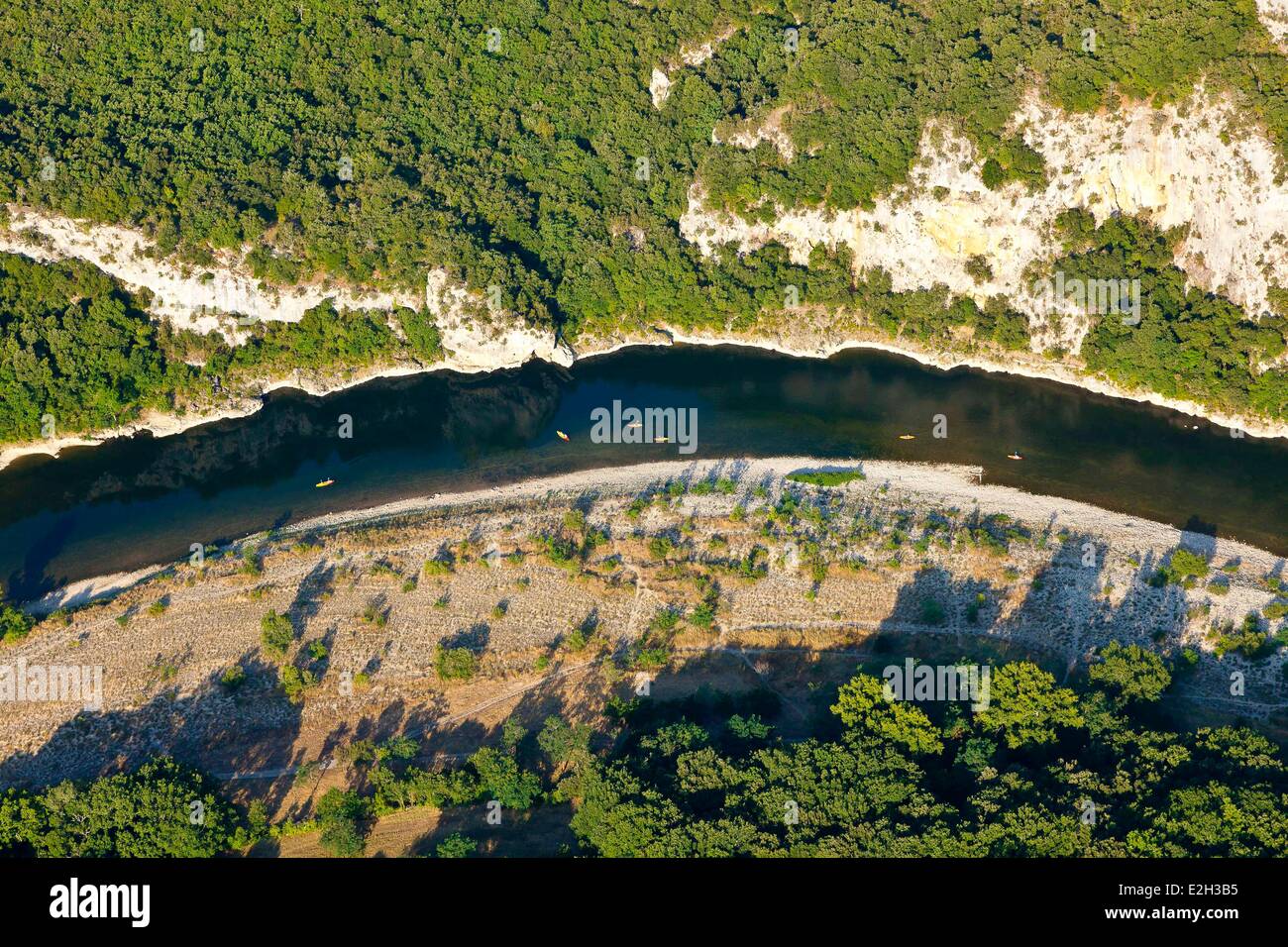 France Ardeche Gorges de l'Ardeche Vallon Pont d'Arc Ardeche river ...