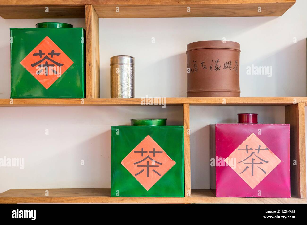 Cambodia Phnom Penh tea boxes Stock Photo - Alamy