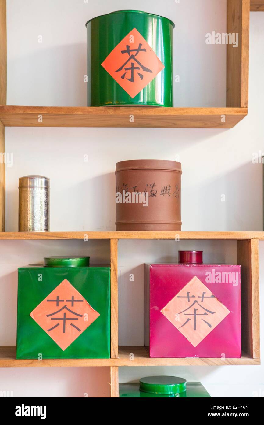 Cambodia Phnom Penh tea boxes Stock Photo - Alamy