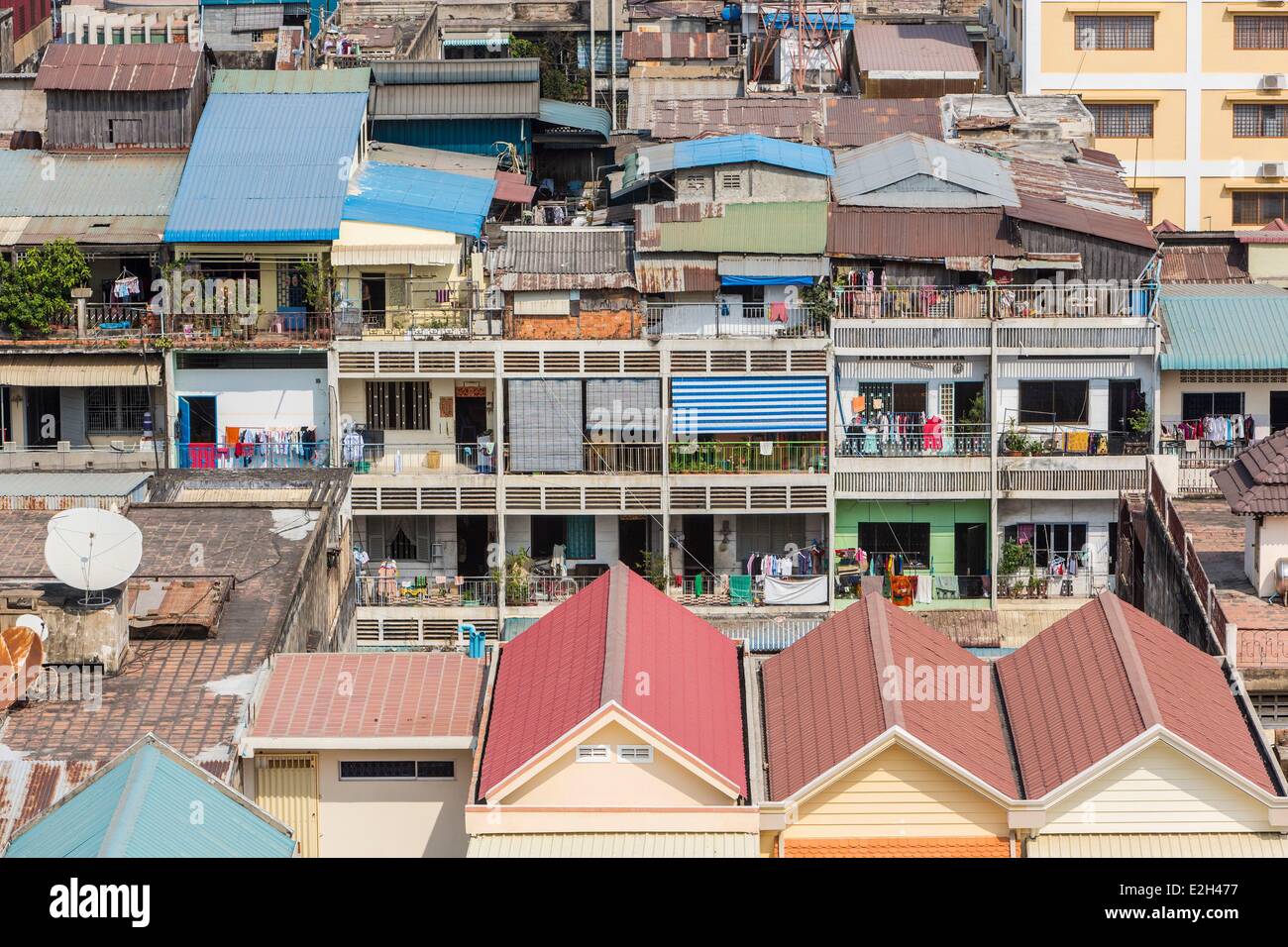 Cambodia Phnom Penh houses Stock Photo - Alamy
