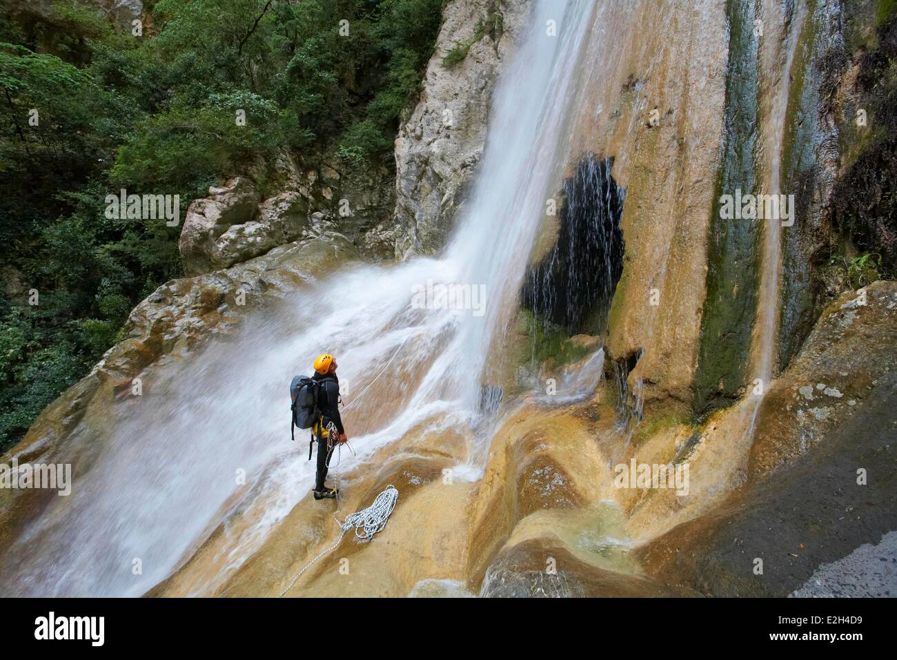 Spain Aragon Sierra de Guara Rodellar canyoning Stock Photo - Alamy