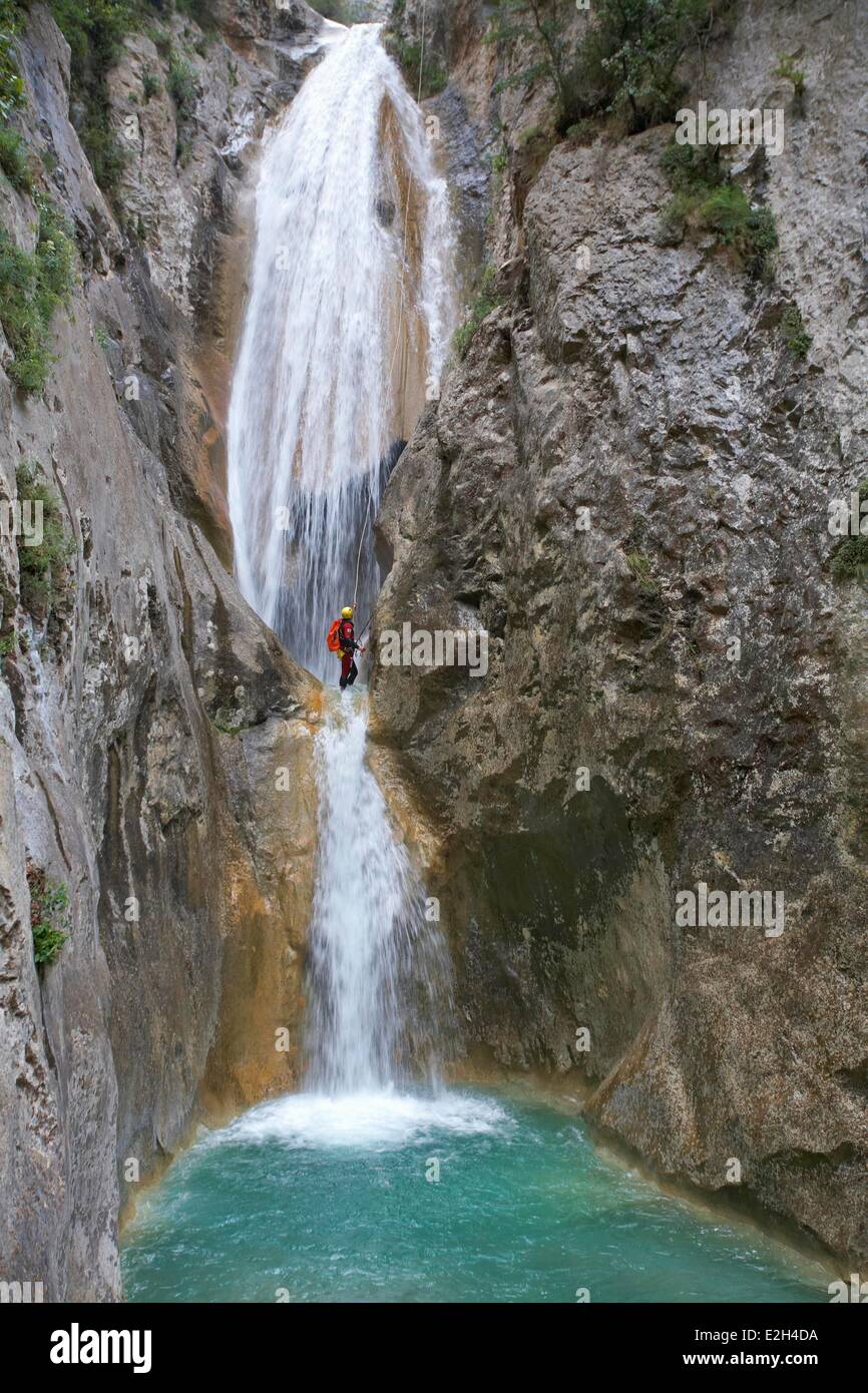 Spain Aragon Sierra de Guara Rodellar canyoning Stock Photo - Alamy