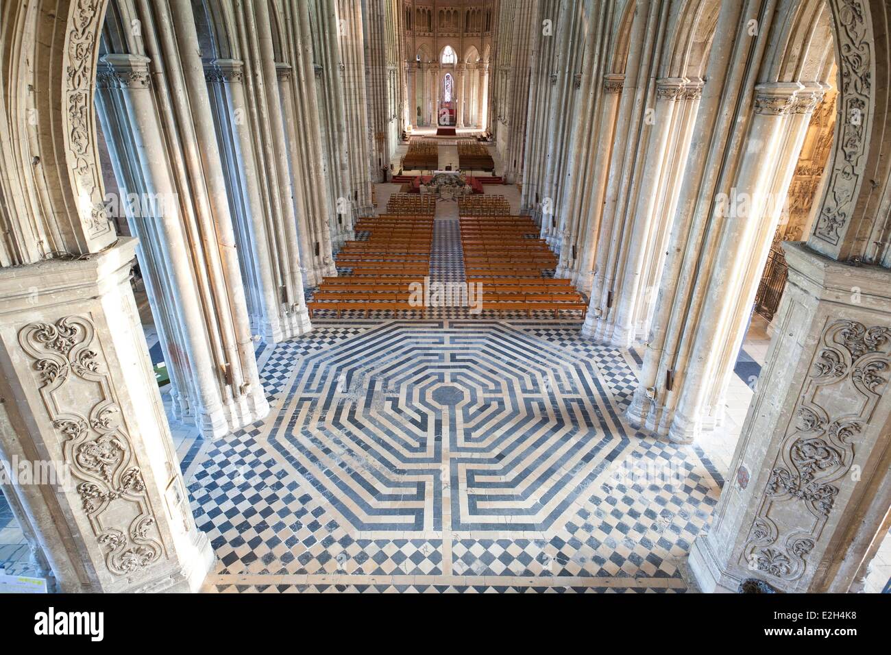 France Aisne Saint Quentin labyrinth of Saint Quentin Basilica Stock ...