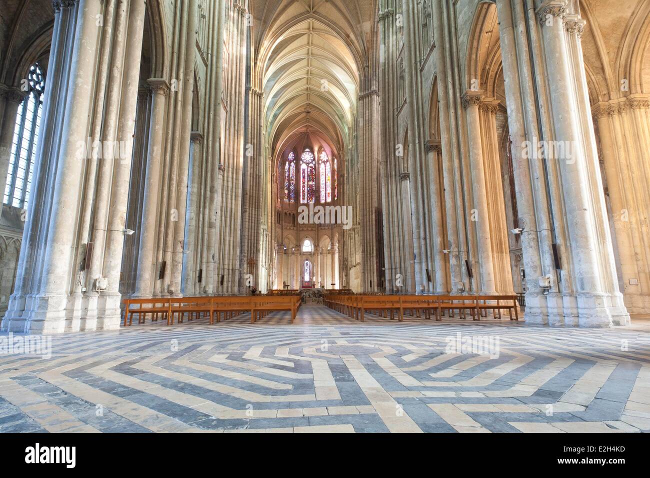 France Aisne Saint Quentin labyrinth of Saint Quentin Basilica Stock ...