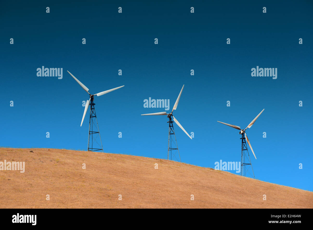 Wind turbine over mountain near San Francisco Stock Photo - Alamy