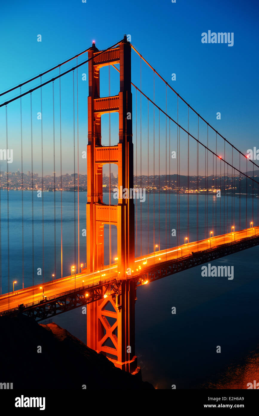 Golden Gate Bridge in San Francisco as the famous landmark Stock Photo ...