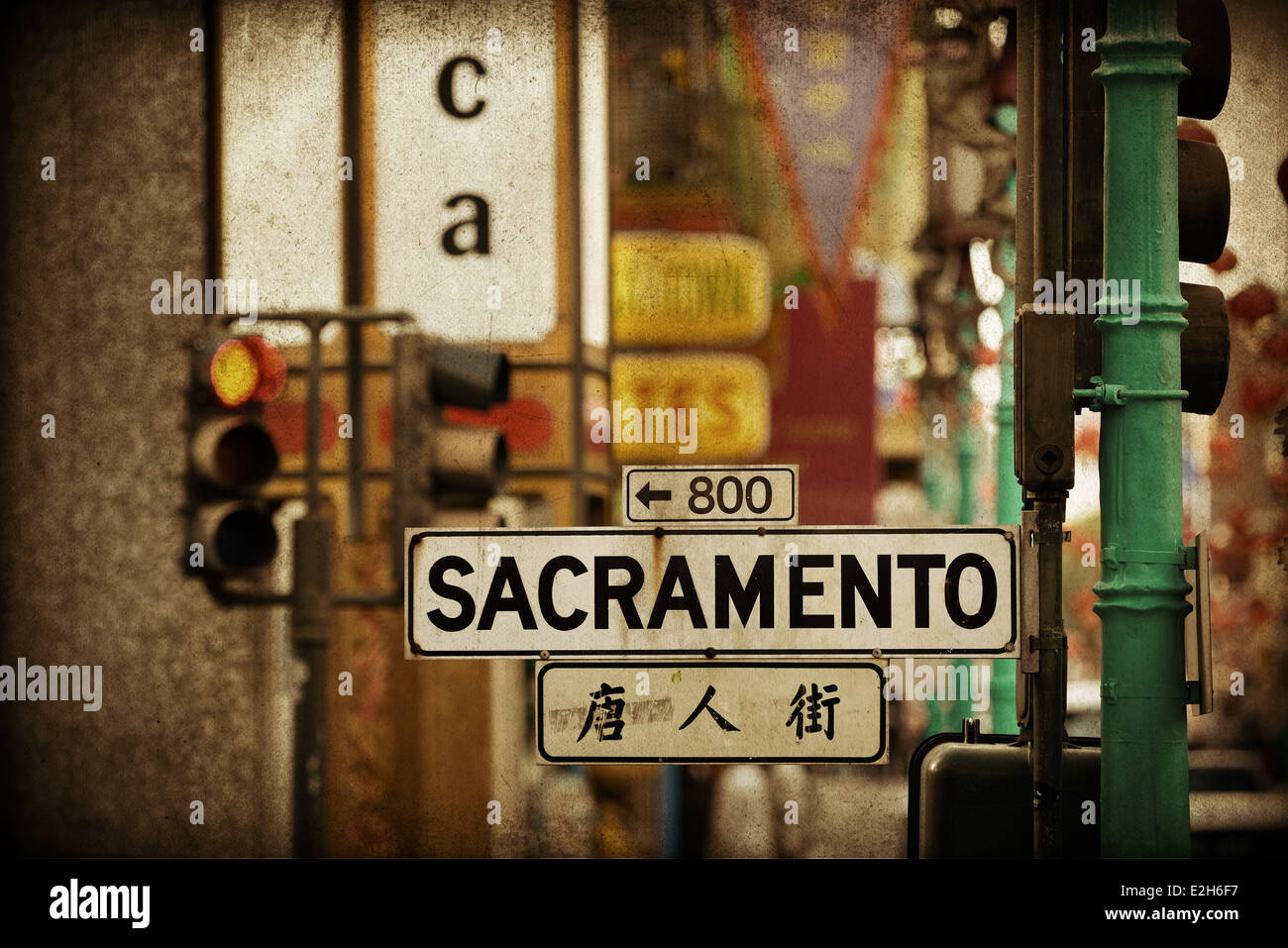 Chinatown Street view Stock Photo - Alamy
