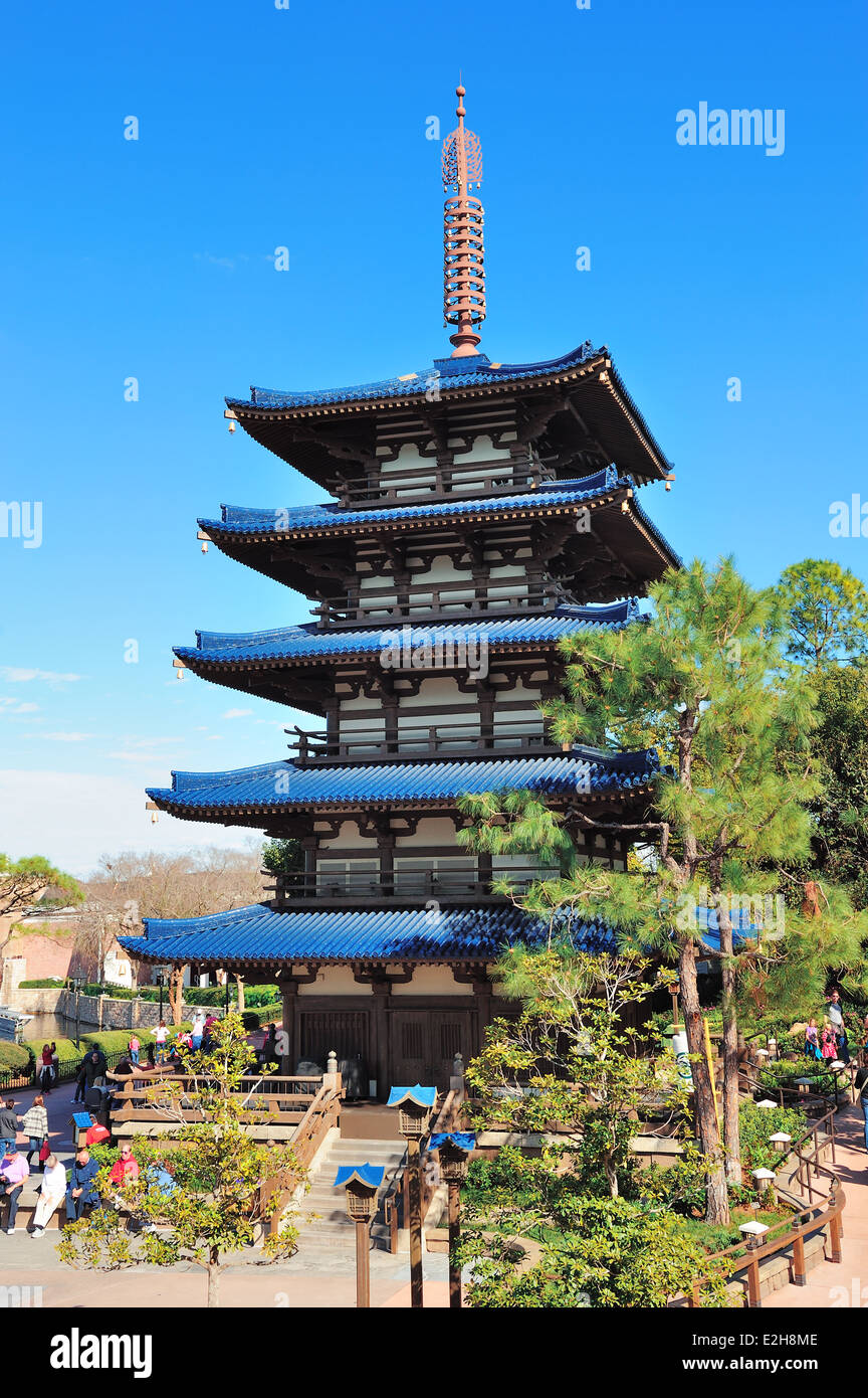 Disney Epcot Japanese style architecture Stock Photo - Alamy