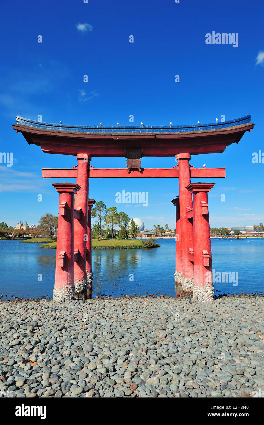 Disney Epcot Japanese style architecture Stock Photo - Alamy