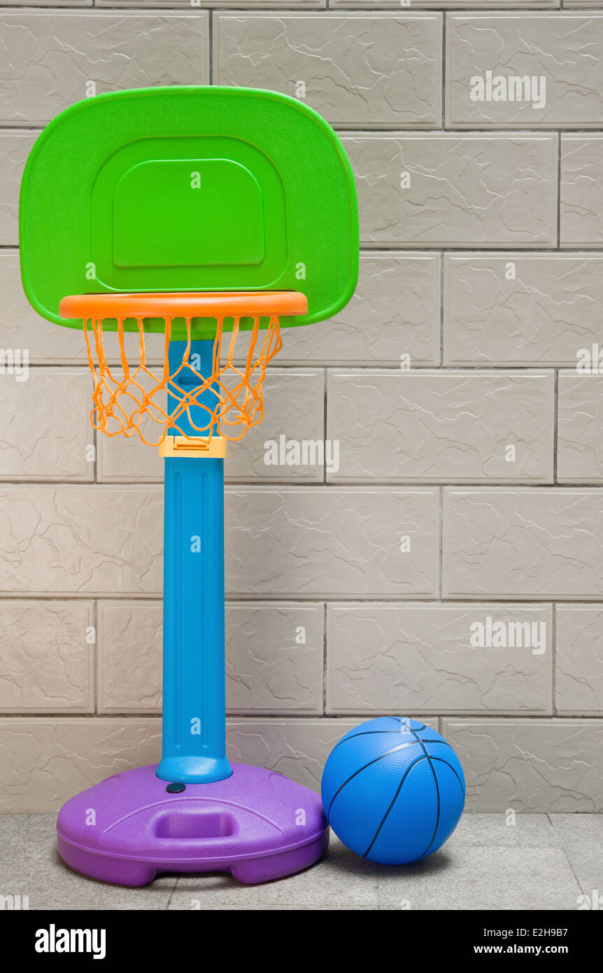 basketball hoop and ball for little kid Stock Photo - Alamy
