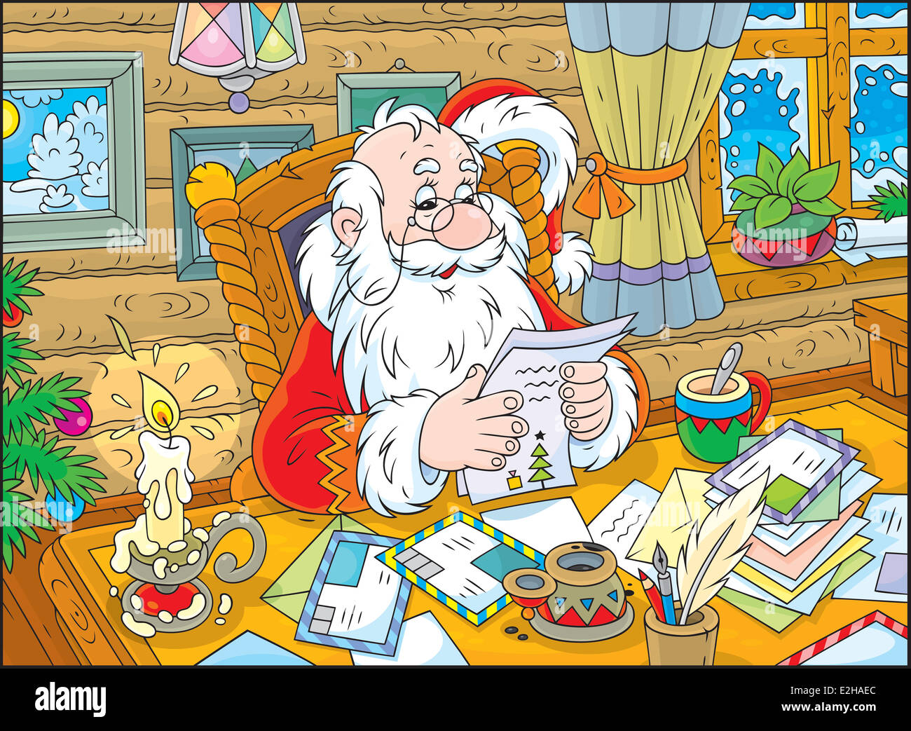 Letter to santa claus letter to father frost hi-res stock photography ...