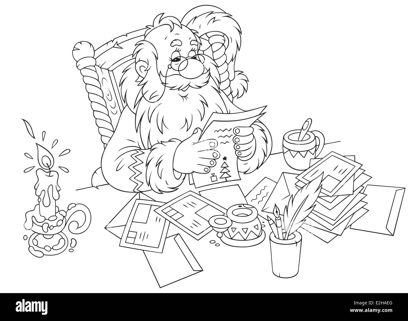 Letter santa claus claus Black and White Stock Photos & Images - Alamy