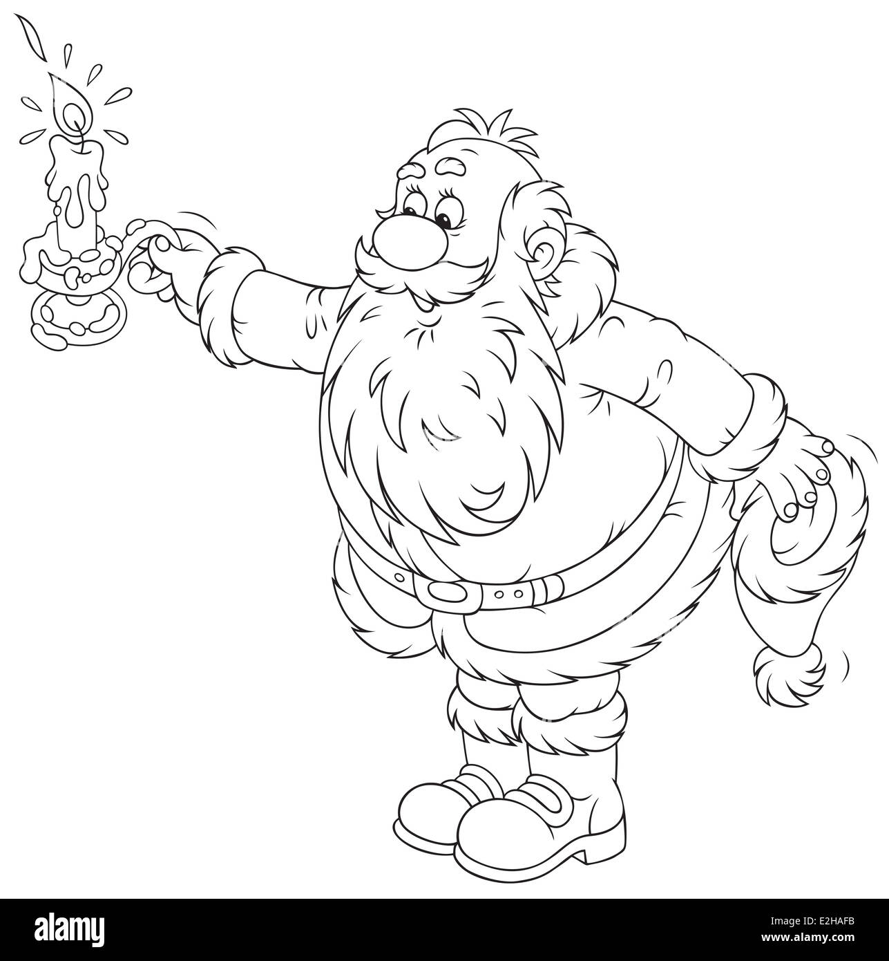 Santa claus new years Black and White Stock Photos & Images - Alamy