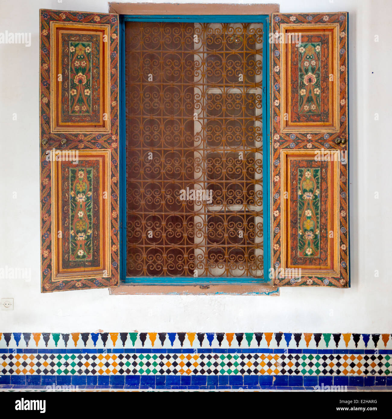 Morocco moroccan islamic art ornate decorative window hi-res stock ...