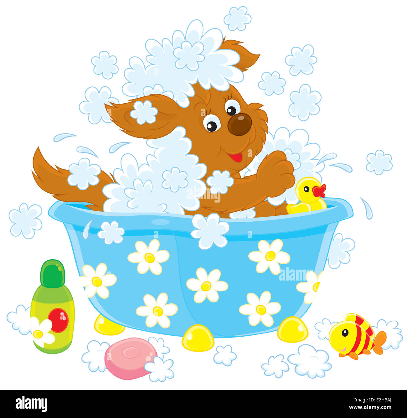 Cartoon dog bath hi-res stock photography and images - Alamy