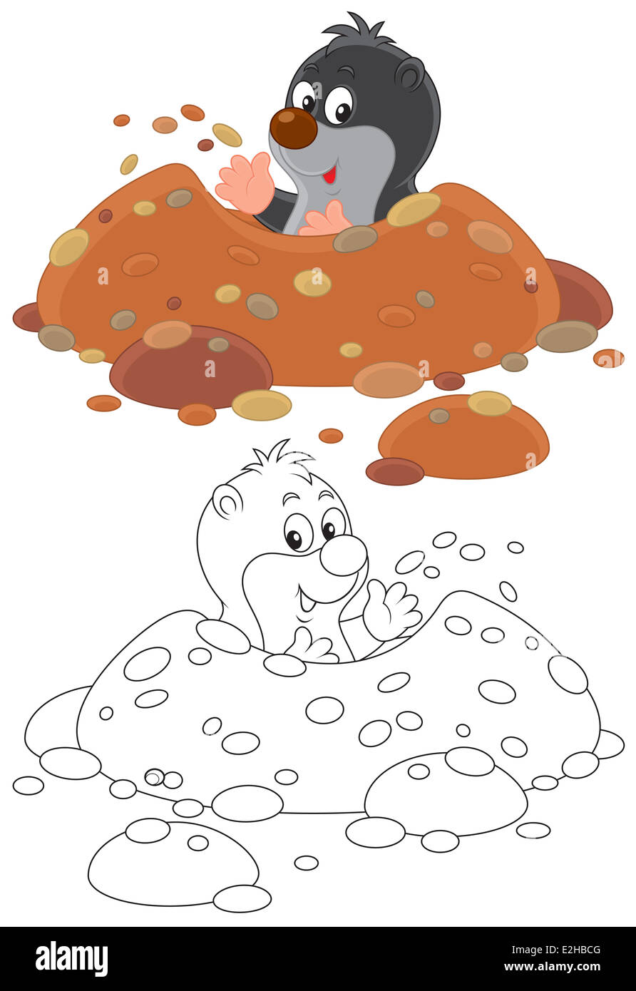 Cartoon mole Cut Out Stock Images & Pictures - Alamy