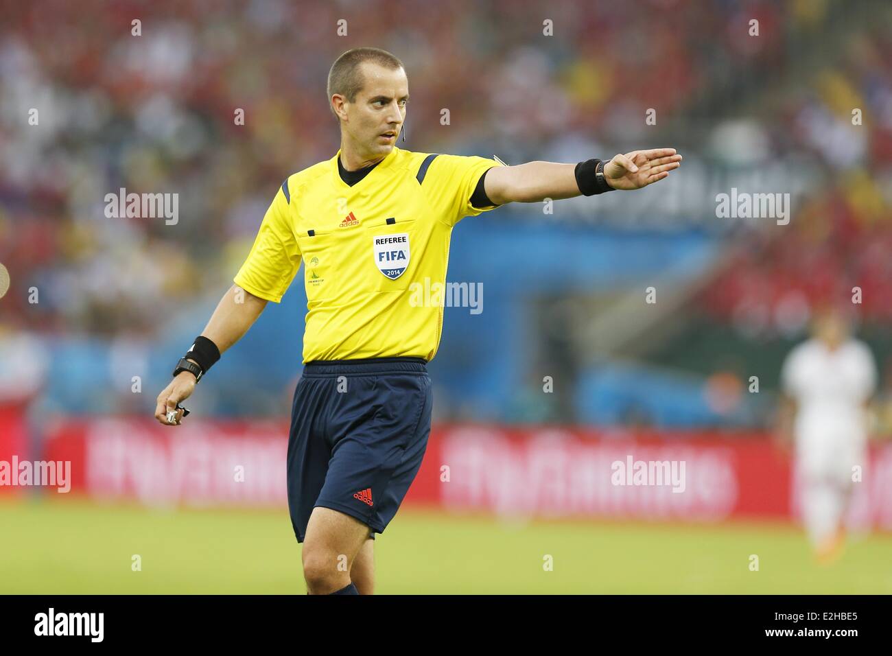 Rio de Janeiro, Brazil. 18th June, 2014. Mark Geiger (Referee) Football ...