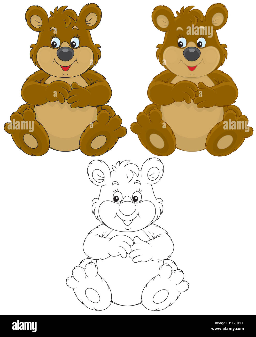 Bear coloring page hi-res stock photography and images - Alamy